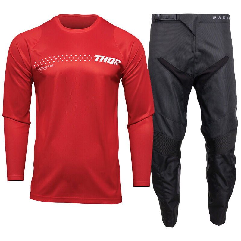 Thor Sector Minimal Red Jersey w/ STLTH Black Pants on Sale | Moto Outlet