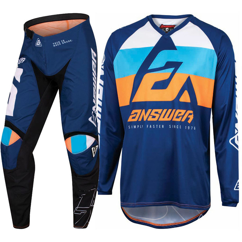 Answer Syncron CC Blue/Hyper Orange/Black Gear Set on Sale | Moto Outlet