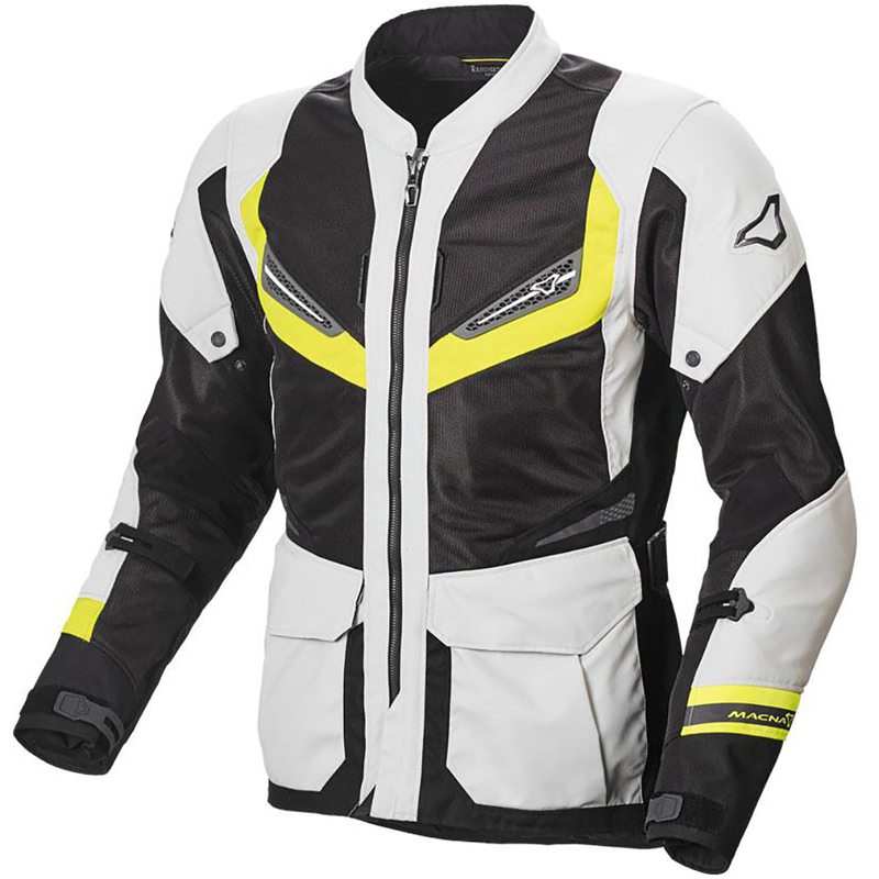 Macna Aerocon Night Eye Fluro Yellow Adventure Jacket on Sale | Moto Outlet